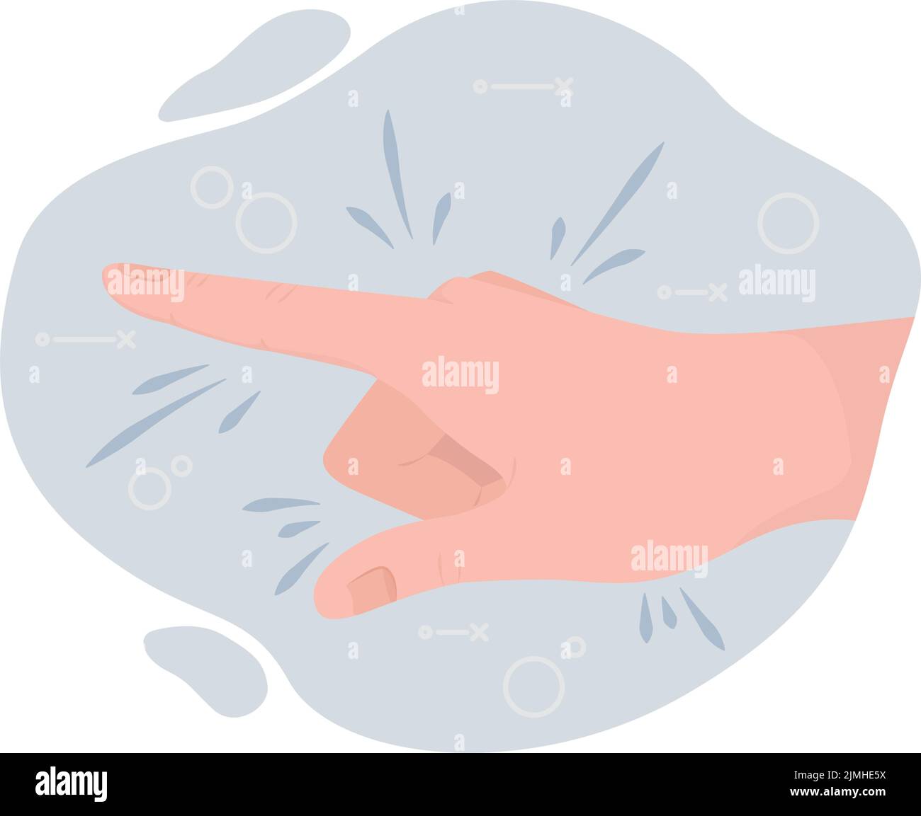 Pointing 2D vector isolated illustration Stock Vector Image & Art - Alamy