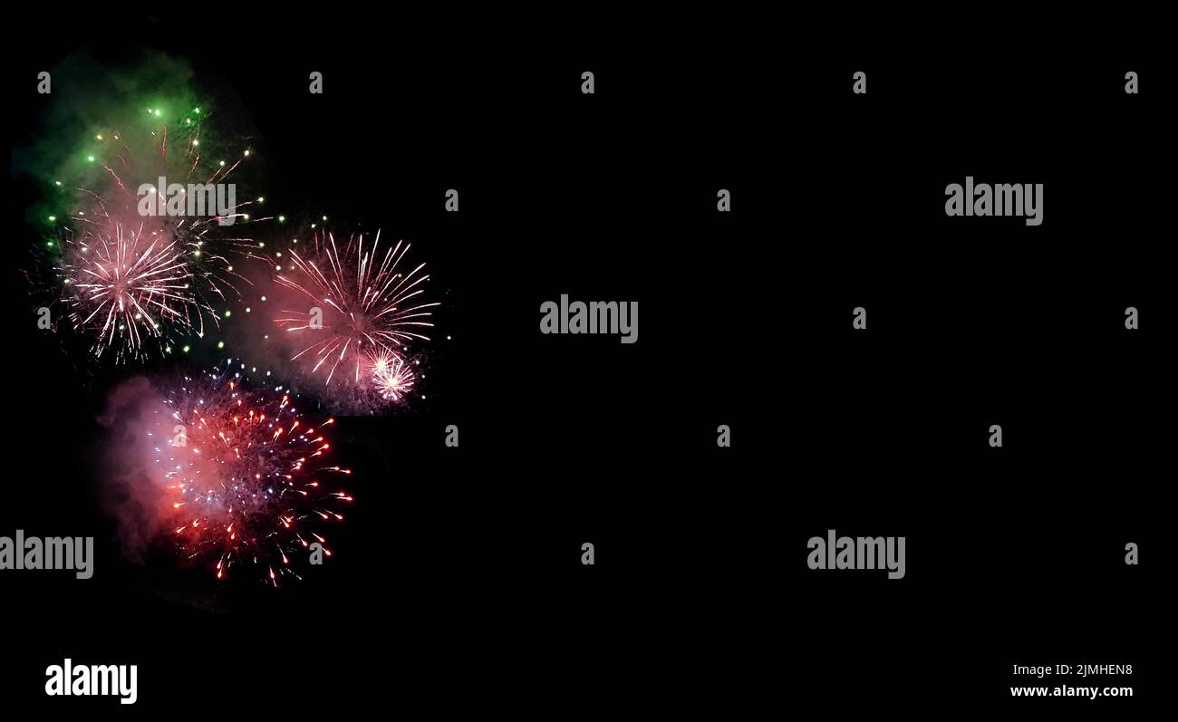 Abstract colored firework banner background Stock Photo - Alamy