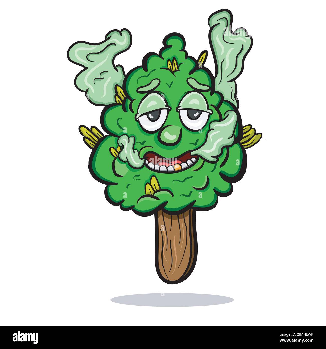 A Vector Illustration Mascot cartoon character of Marijuana Ice with ...