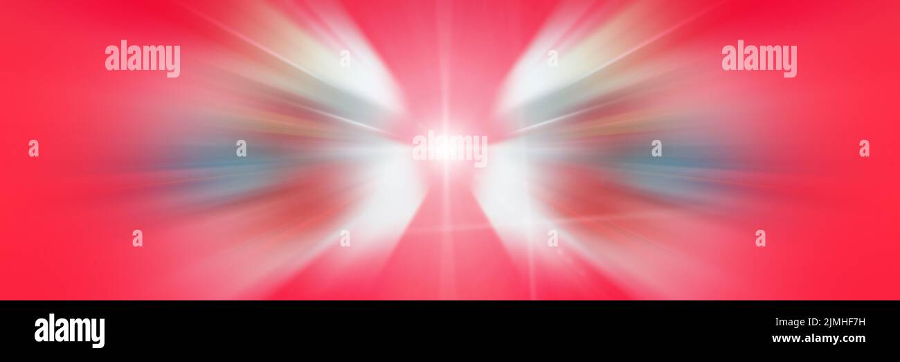 White Angel Wings. Dynamic red and white lines of light. Light from ...