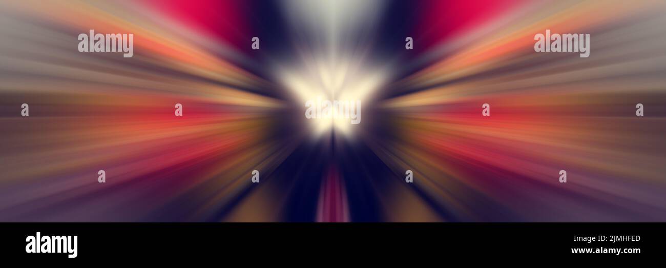 Dynamic yellow and red lines of light. Light from central point Stock ...