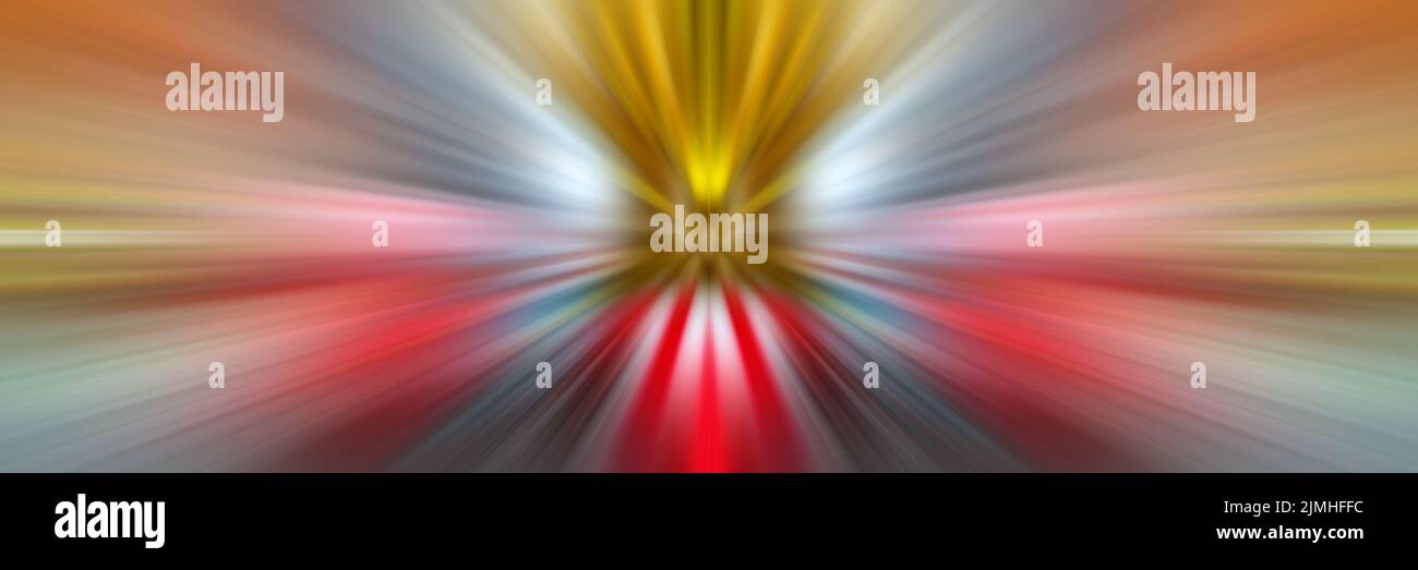 Dynamic yellow and red lines of light. Light from central point Stock ...