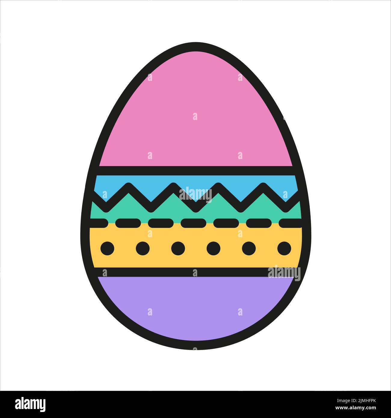 Single Easter Egg Cartoon