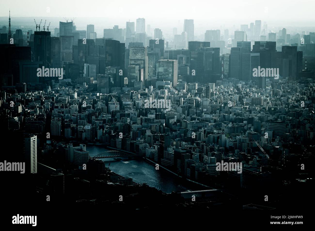 Building group in central Tokyo Stock Photo - Alamy