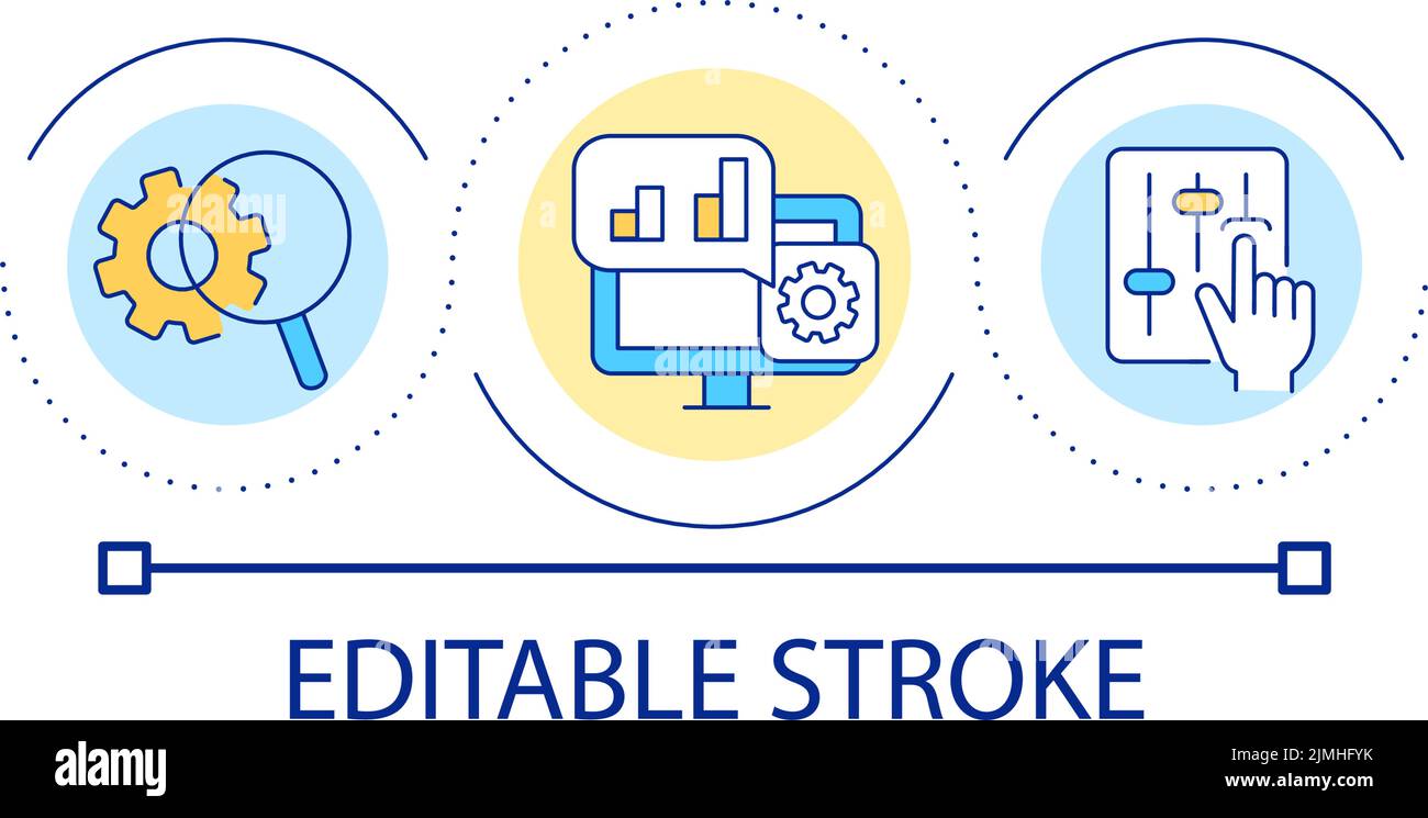 Computer system management loop concept icon Stock Vector Image & Art ...