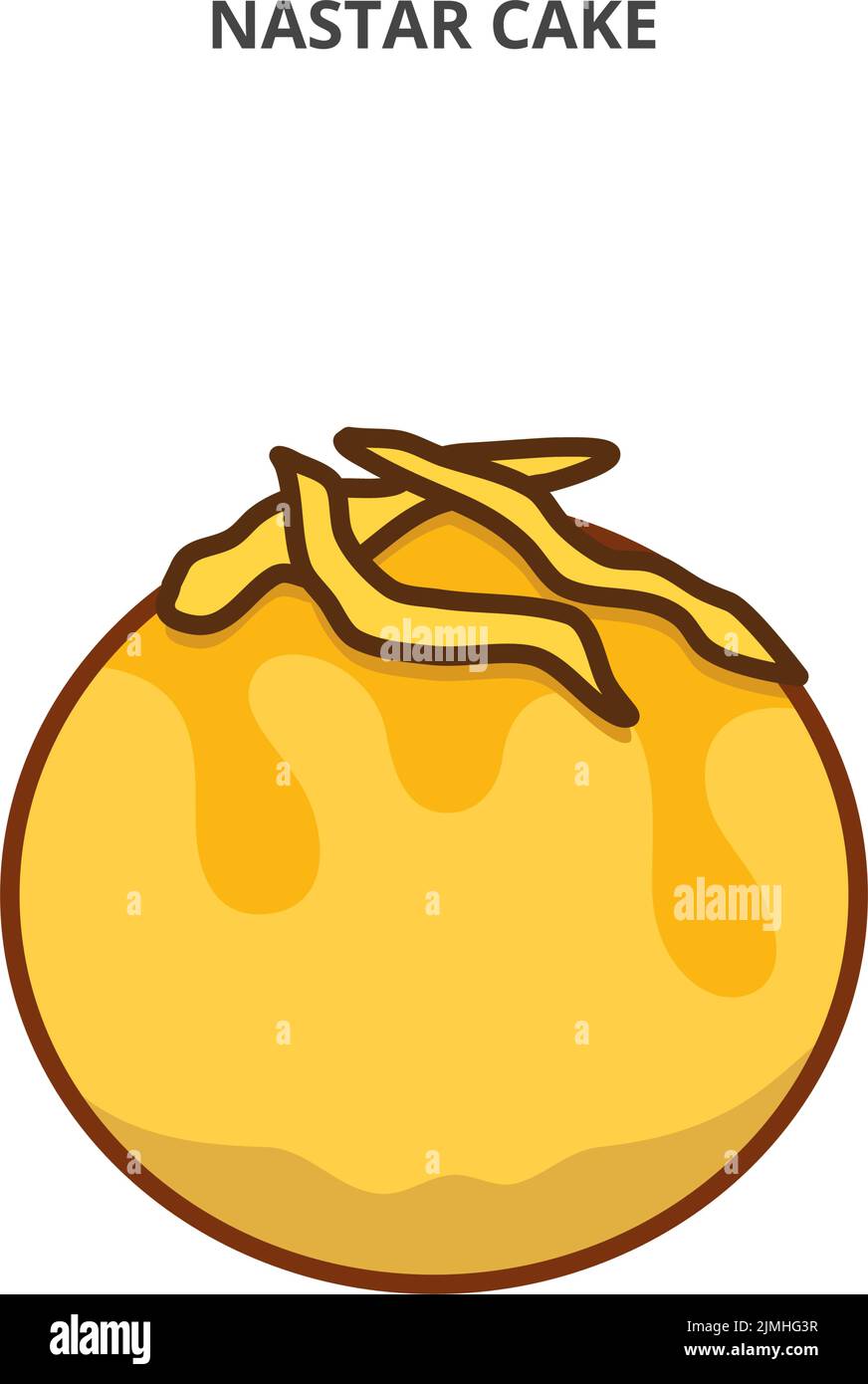 An illustration of a Nastar cake with a white background Stock Vector ...