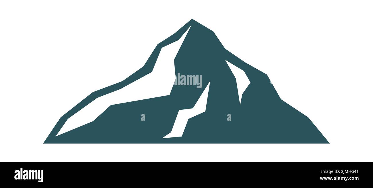 Mountain shapes. Rocky silhouette. Vector travel camp logo Stock Vector ...