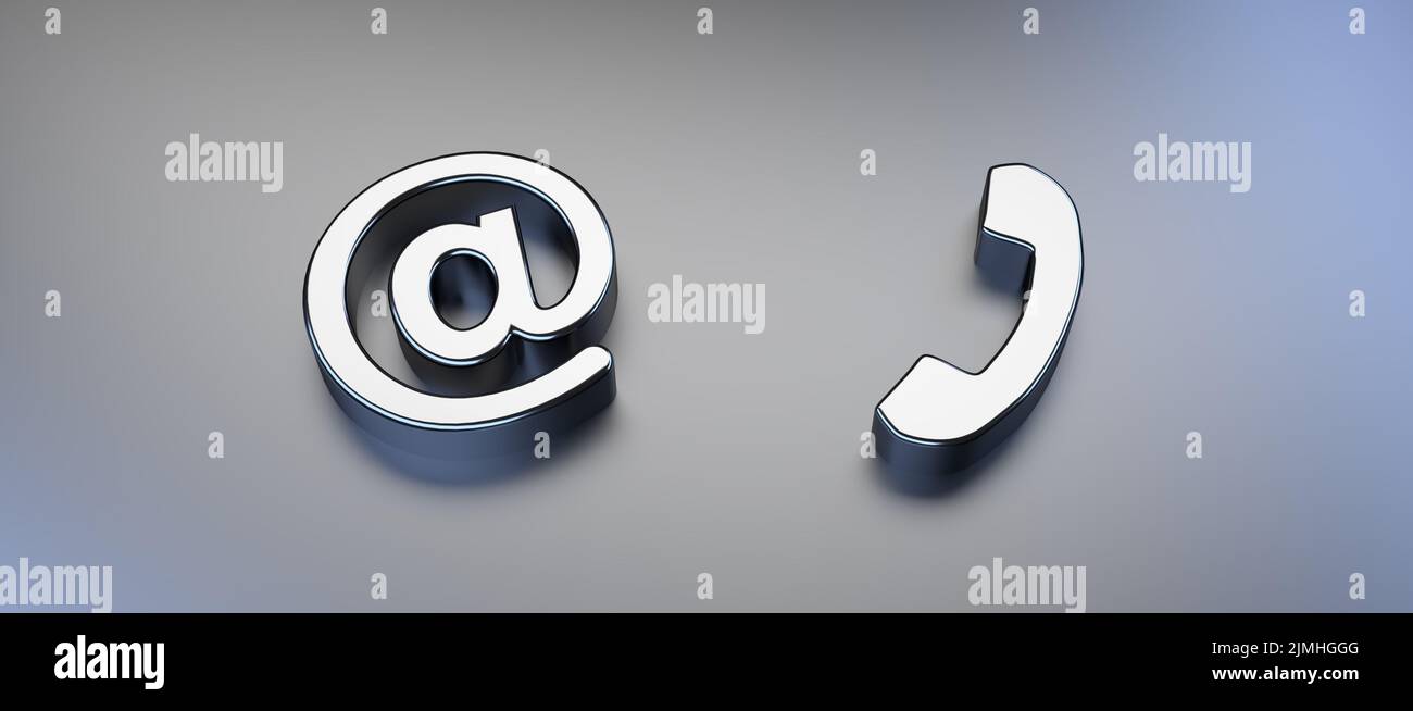 Contact icon symbol as a part of communication - 3D Illustration Stock ...