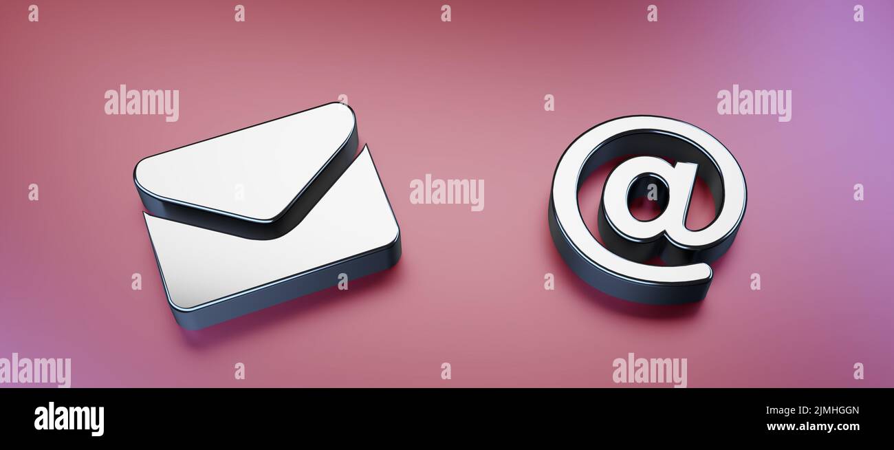 Contact icon symbol as a part of communication - 3D Illustration Stock ...