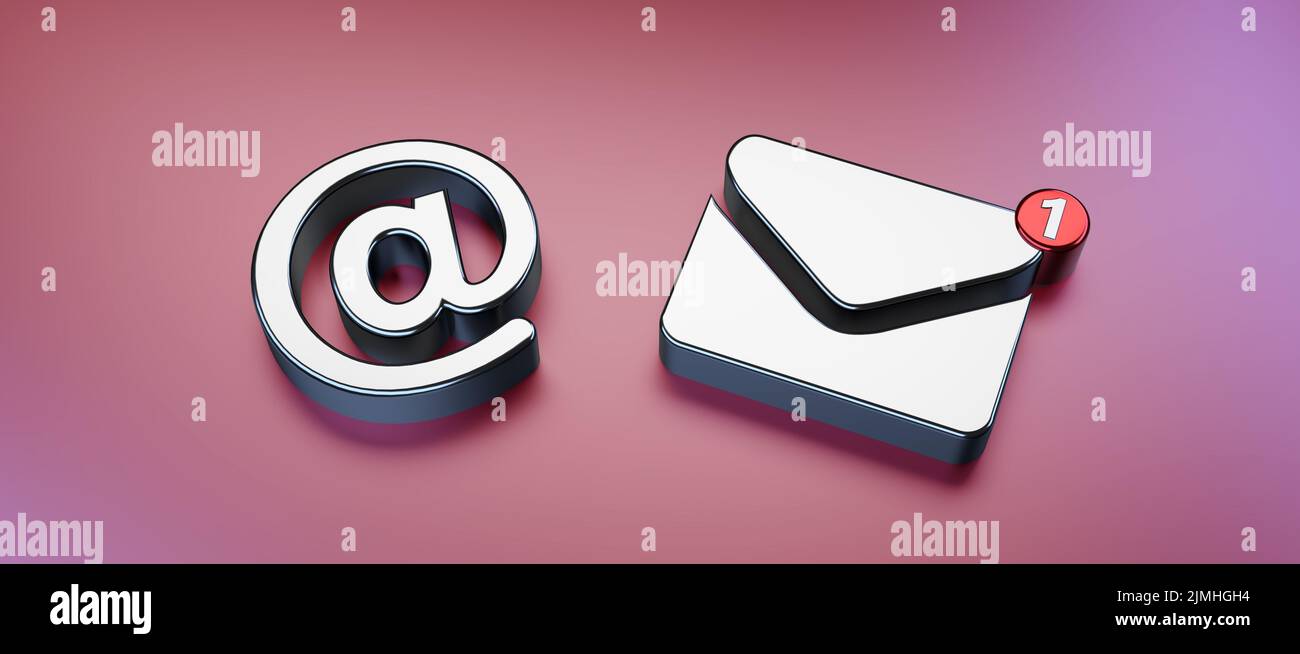 Contact icon symbol as a part of communication - 3D Illustration Stock ...