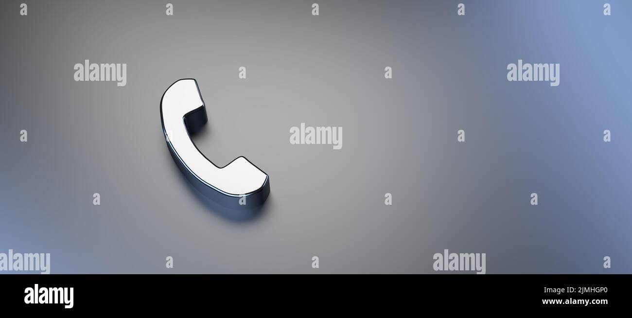Contact icon symbol as a part of communication - 3D Illustration Stock ...