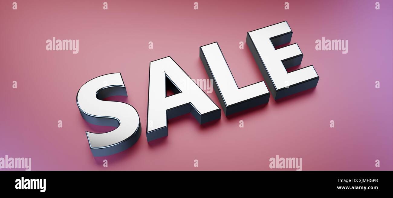 Sale percent symbol in front of background - 3D Illustration Stock ...