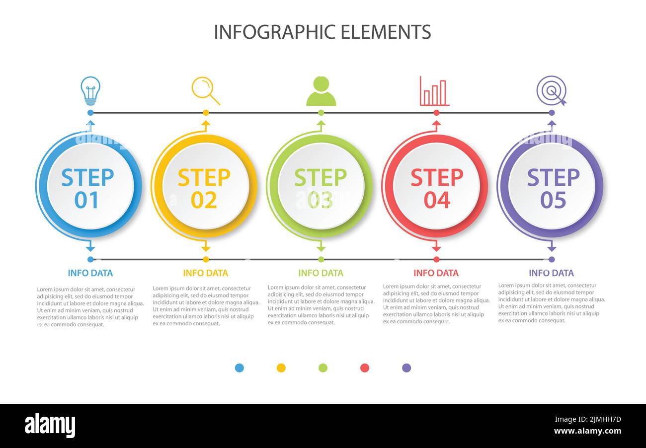 An illustration of infographic elements template Stock Vector Image ...