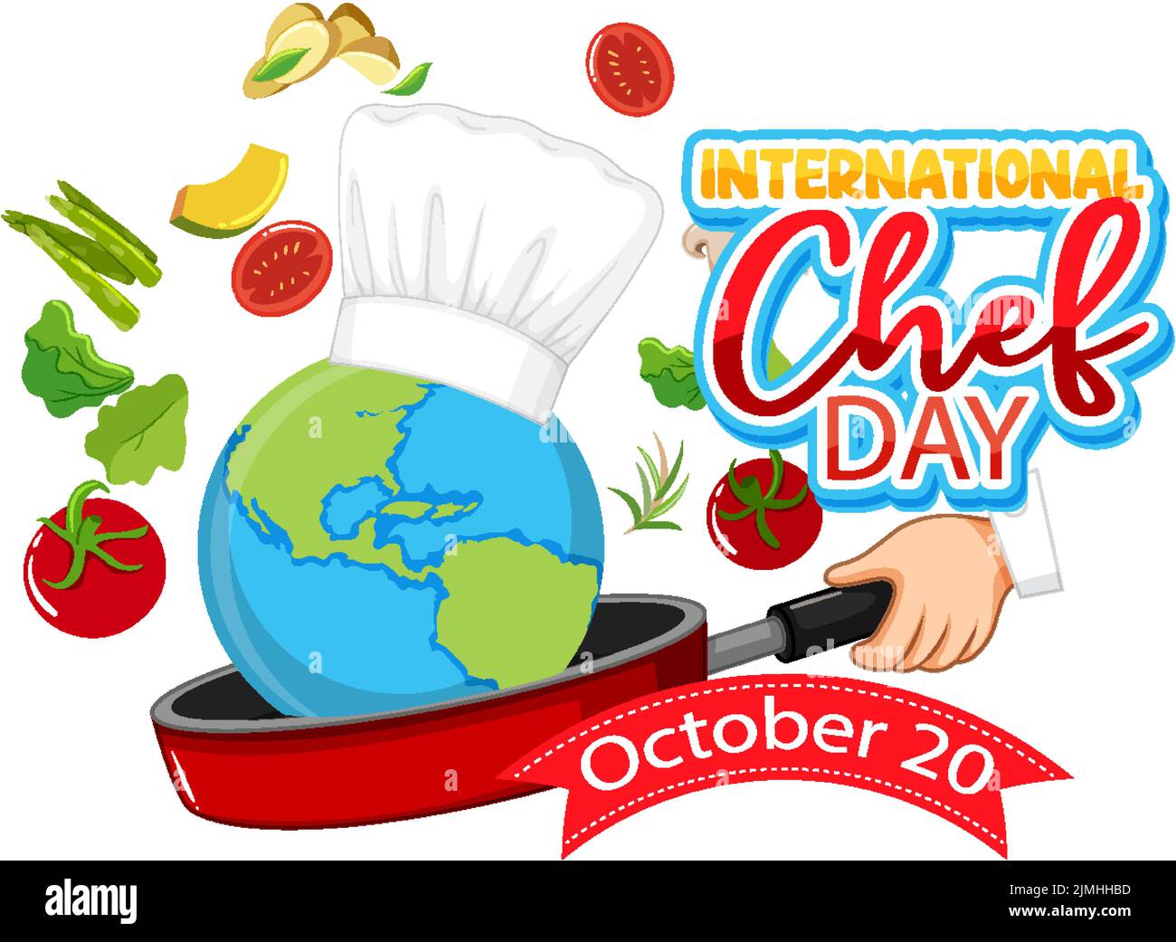 International Chef Day Poster Design illustration Stock Vector Image ...