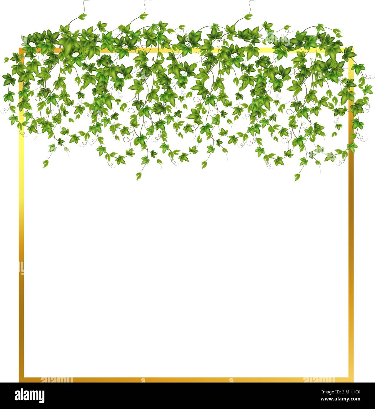 Abstract invitation design with leaves, tvigs and geometric frame ...