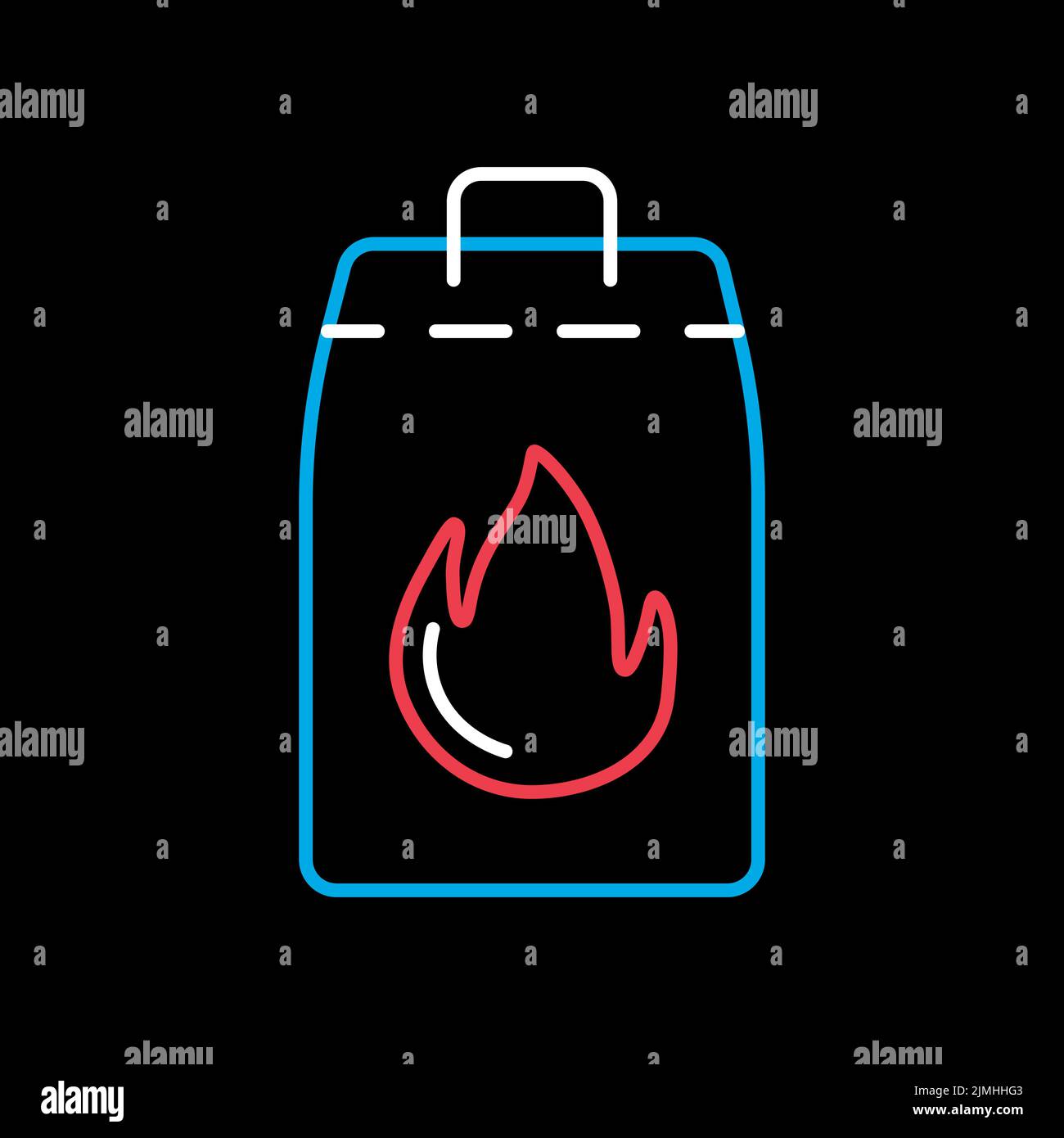 Grill charcoal vector isolated on black background icon. Barbecue and ...