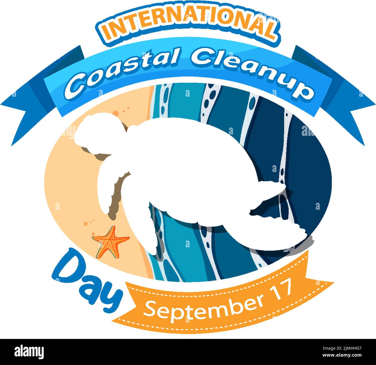 International Coastal Cleanup Day Poster illustration Stock Vector ...