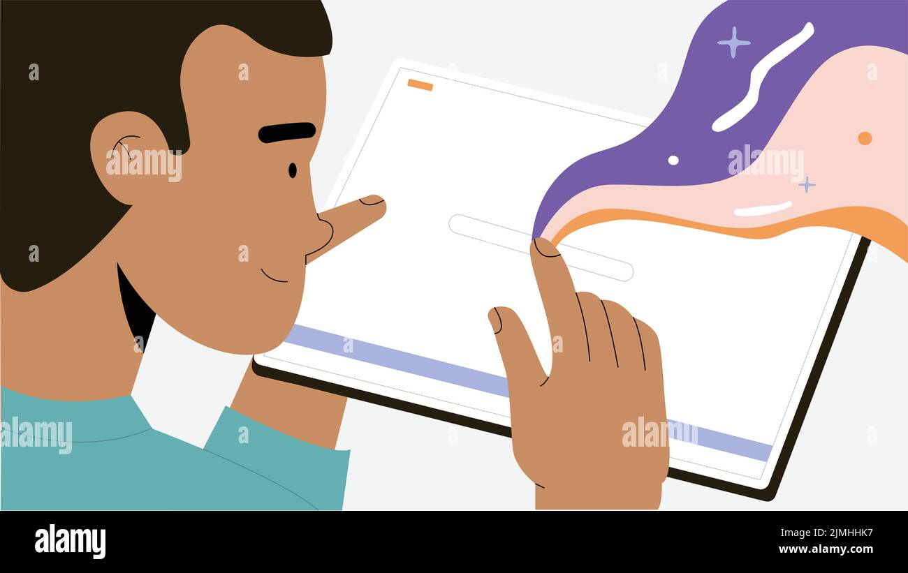 energy flow from the tablet Stock Vector Image & Art - Alamy