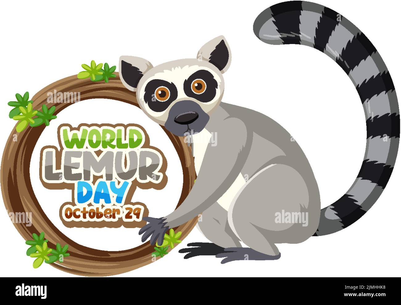World Lemur Day Poster Design illustration Stock Vector Image & Art - Alamy