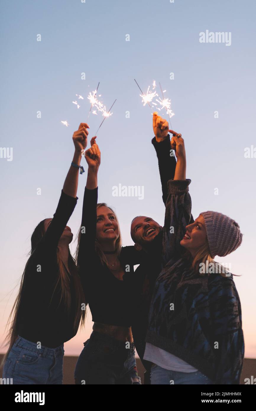 Evening friends hi-res stock photography and images - Alamy