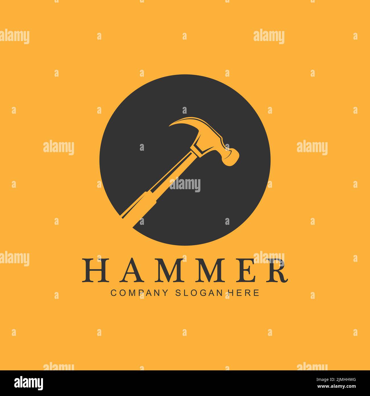 Hammer Tool Logo Hammer Tool Logo Repair Icon Design Stock Vector