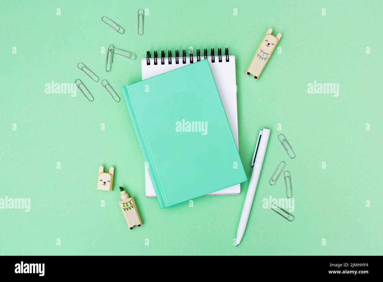 Desk with objects Stock Photo - Alamy