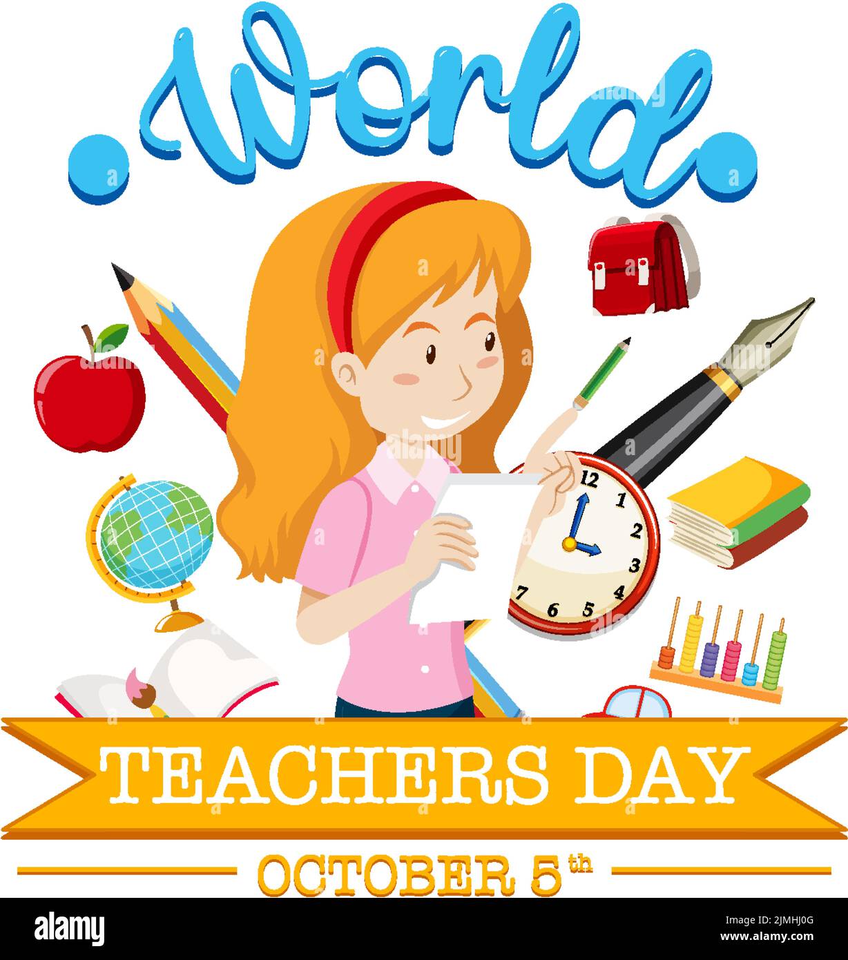 World Teachers Day Poster Design illustration Stock Vector Image & Art ...