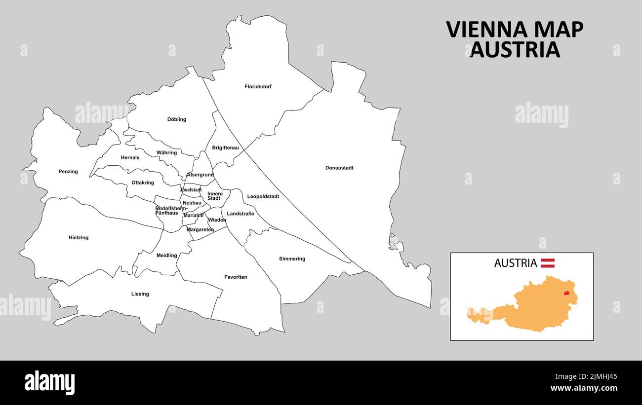 Map of wien hi-res stock photography and images - Alamy