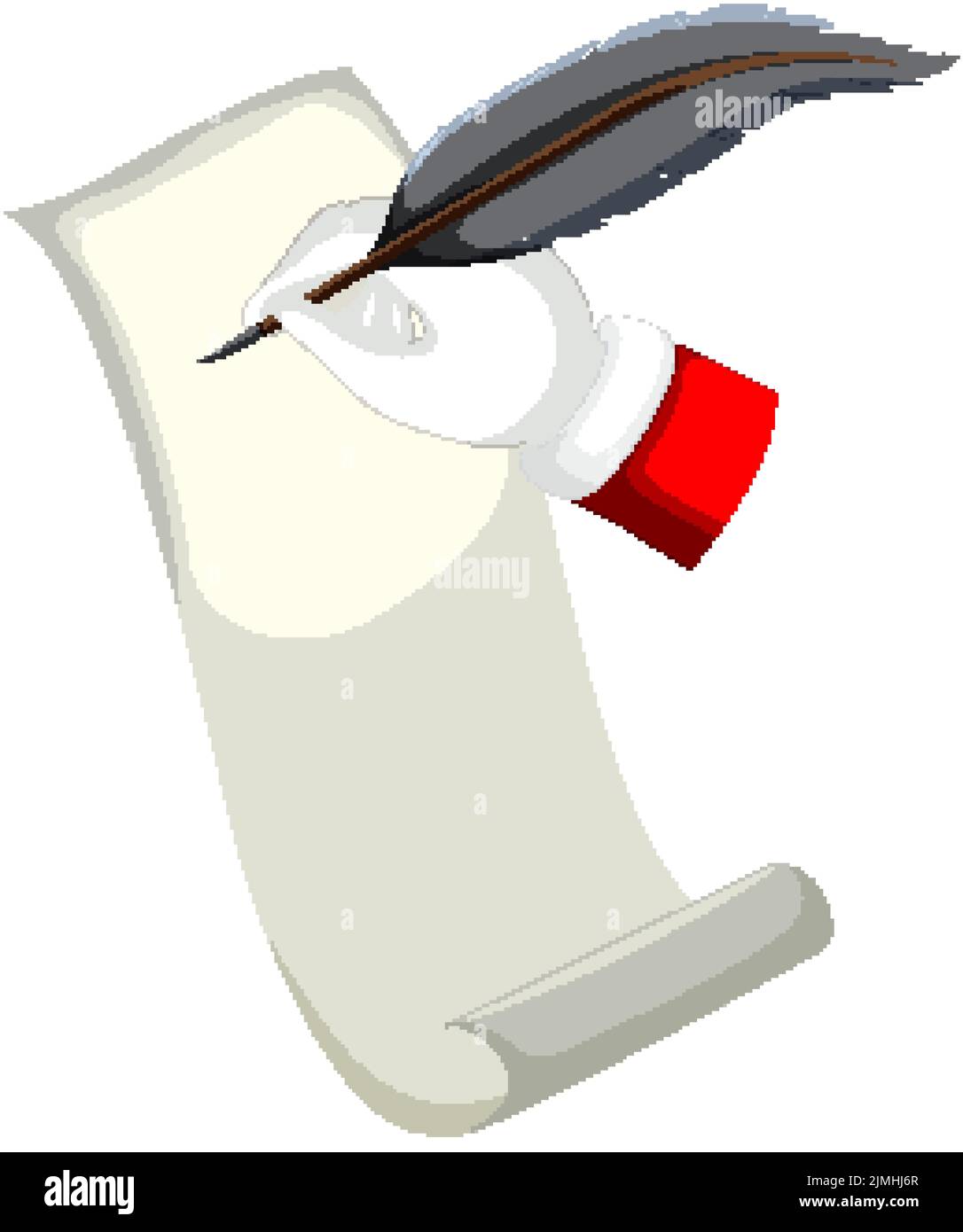 Quill with blank paper illustration Stock Vector Image & Art - Alamy