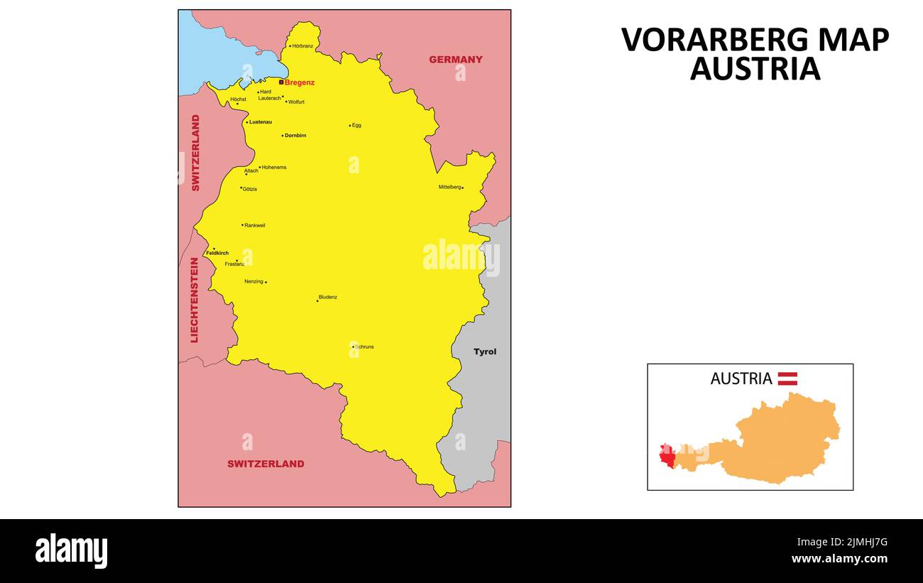 Austria center world map Stock Vector Images - Alamy