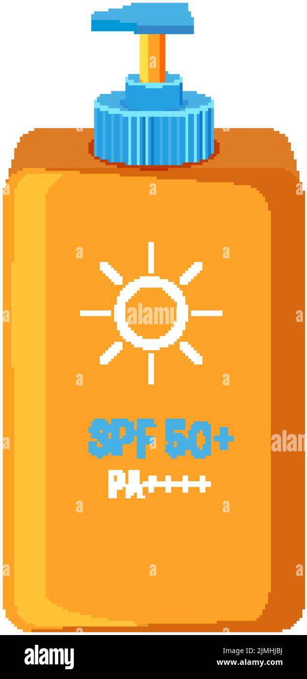 A protection sunscreen on white background illustration Stock Vector ...