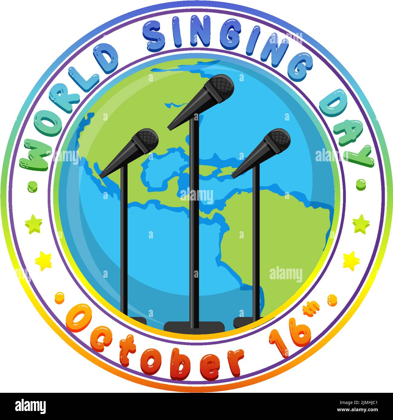 World Singing Day Poster Design illustration Stock Vector Image & Art ...