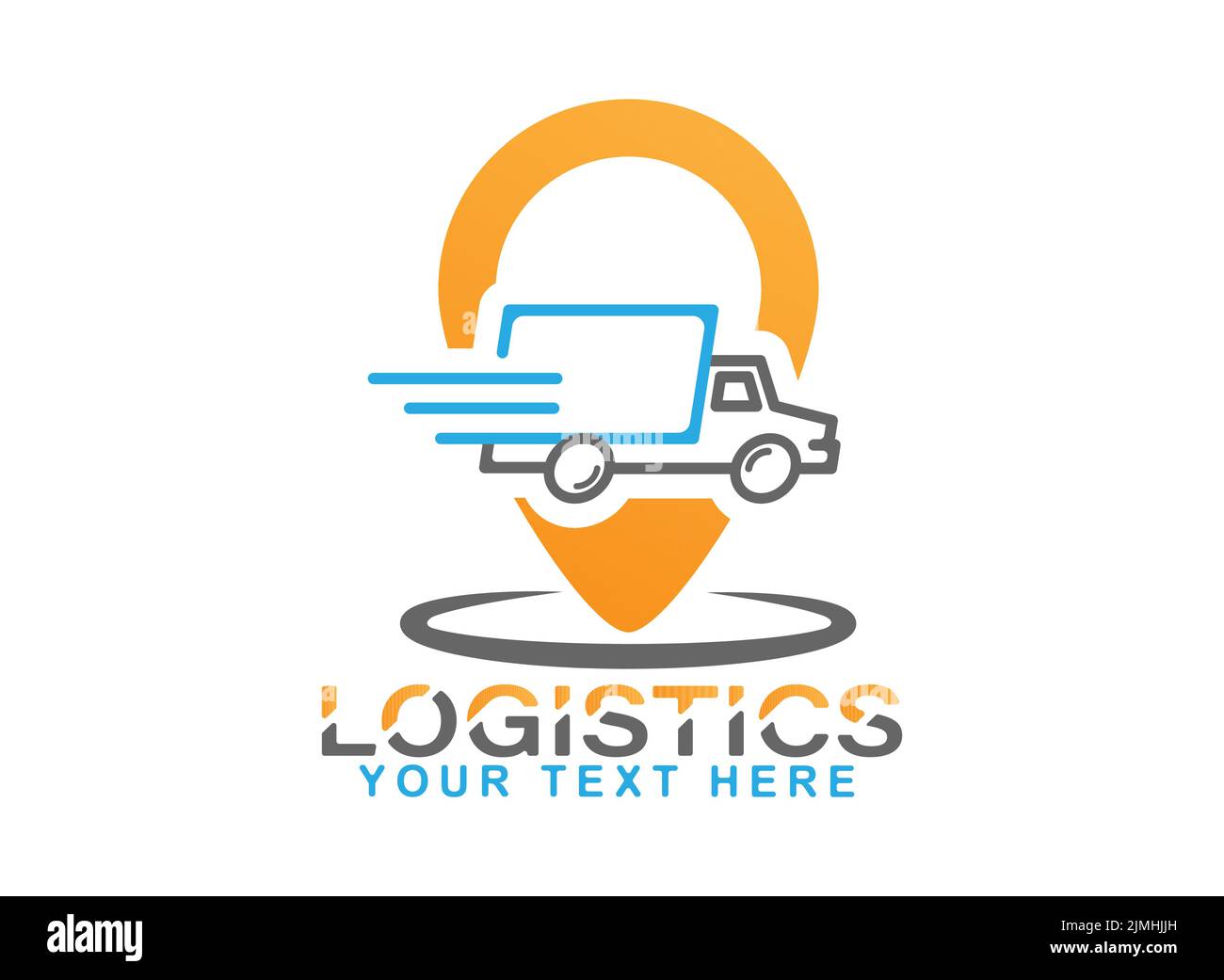 Logistics. Vector logo, logo or sticker of a transport company or ...