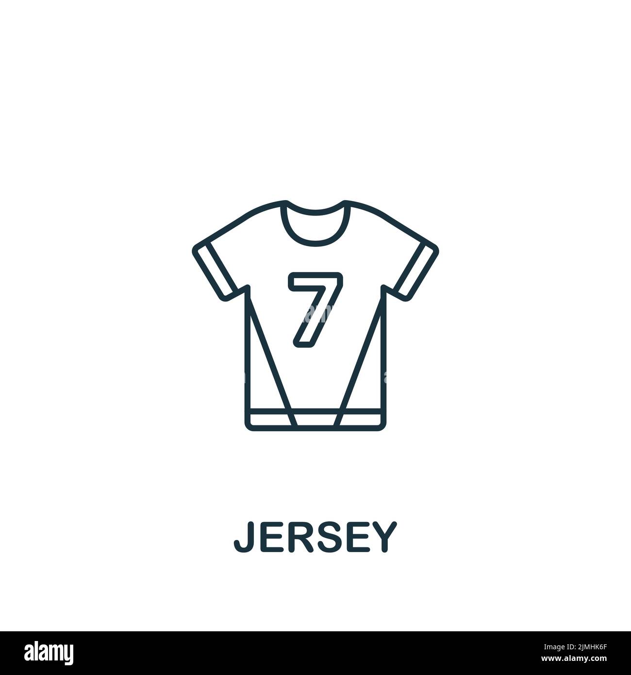 Jersey icon. Monochrome simple Clothes icon for templates, web design ...