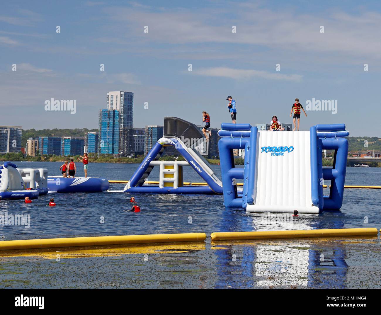 Cardiff Aqua Park inflatable obstacle course and fun water feature ...