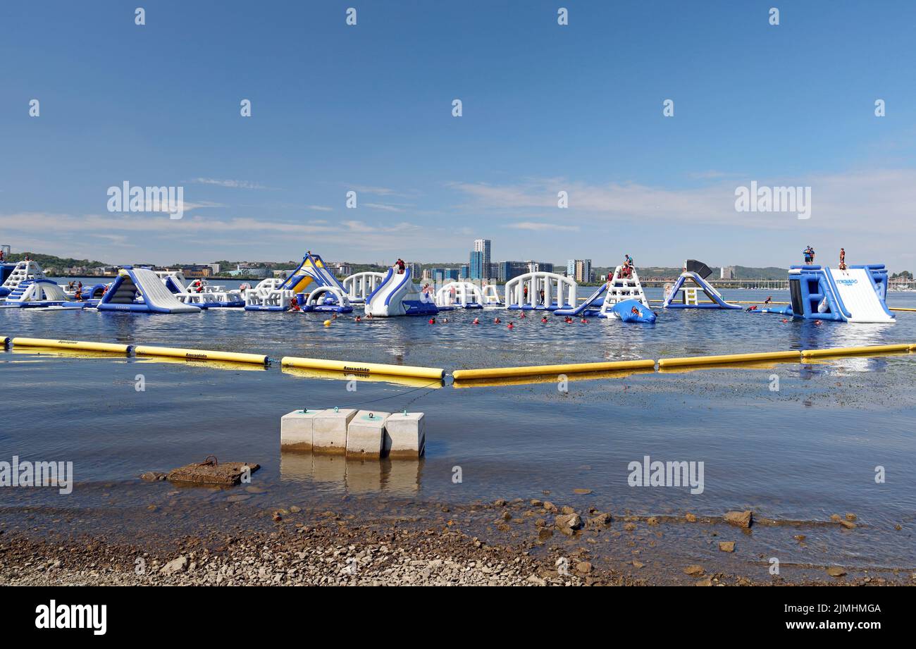Cardiff Aqua Park inflatable obstacle course and fun water feature ...