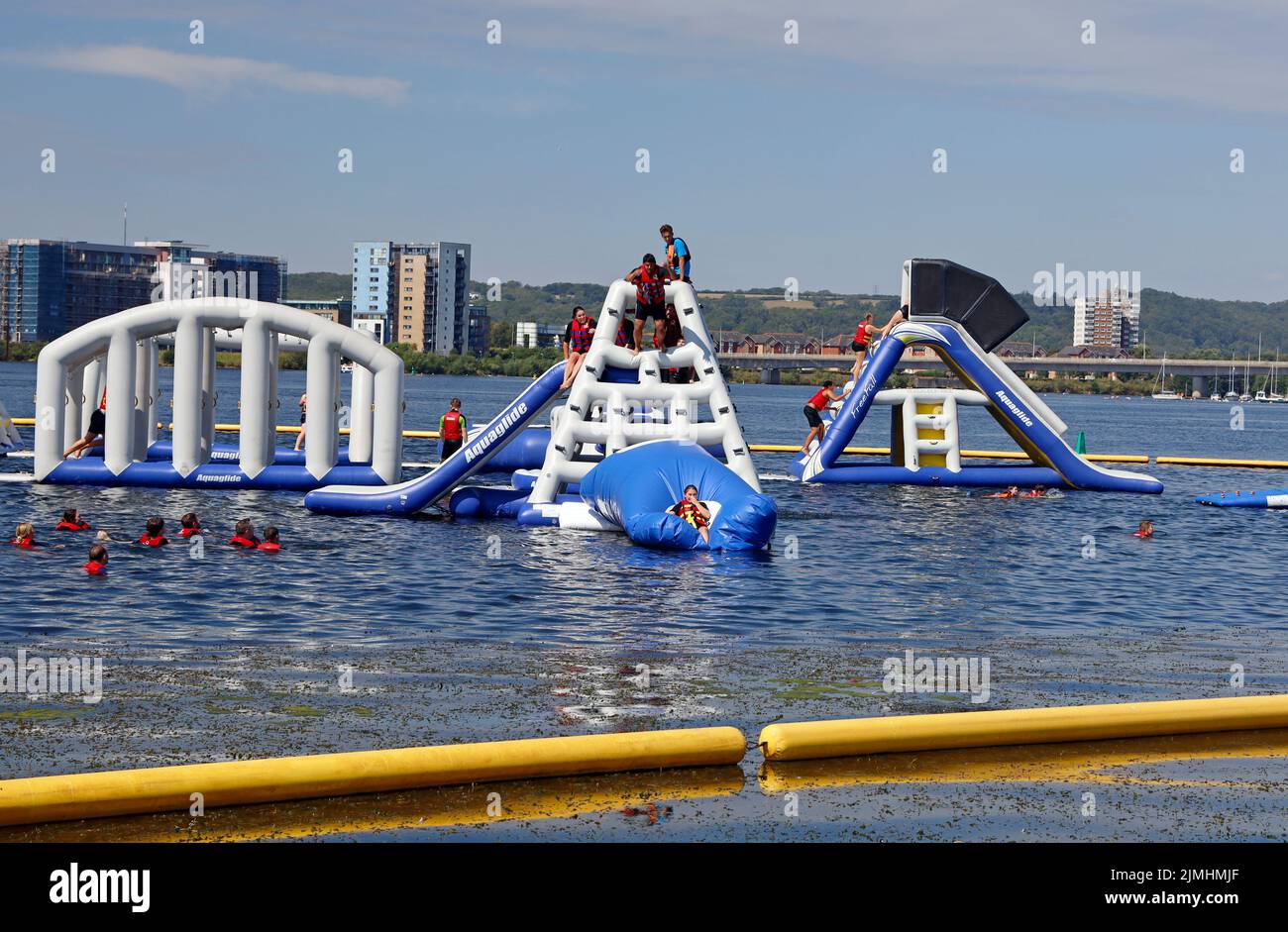 Cardiff Aqua Park inflatable obstacle course and fun water feature ...