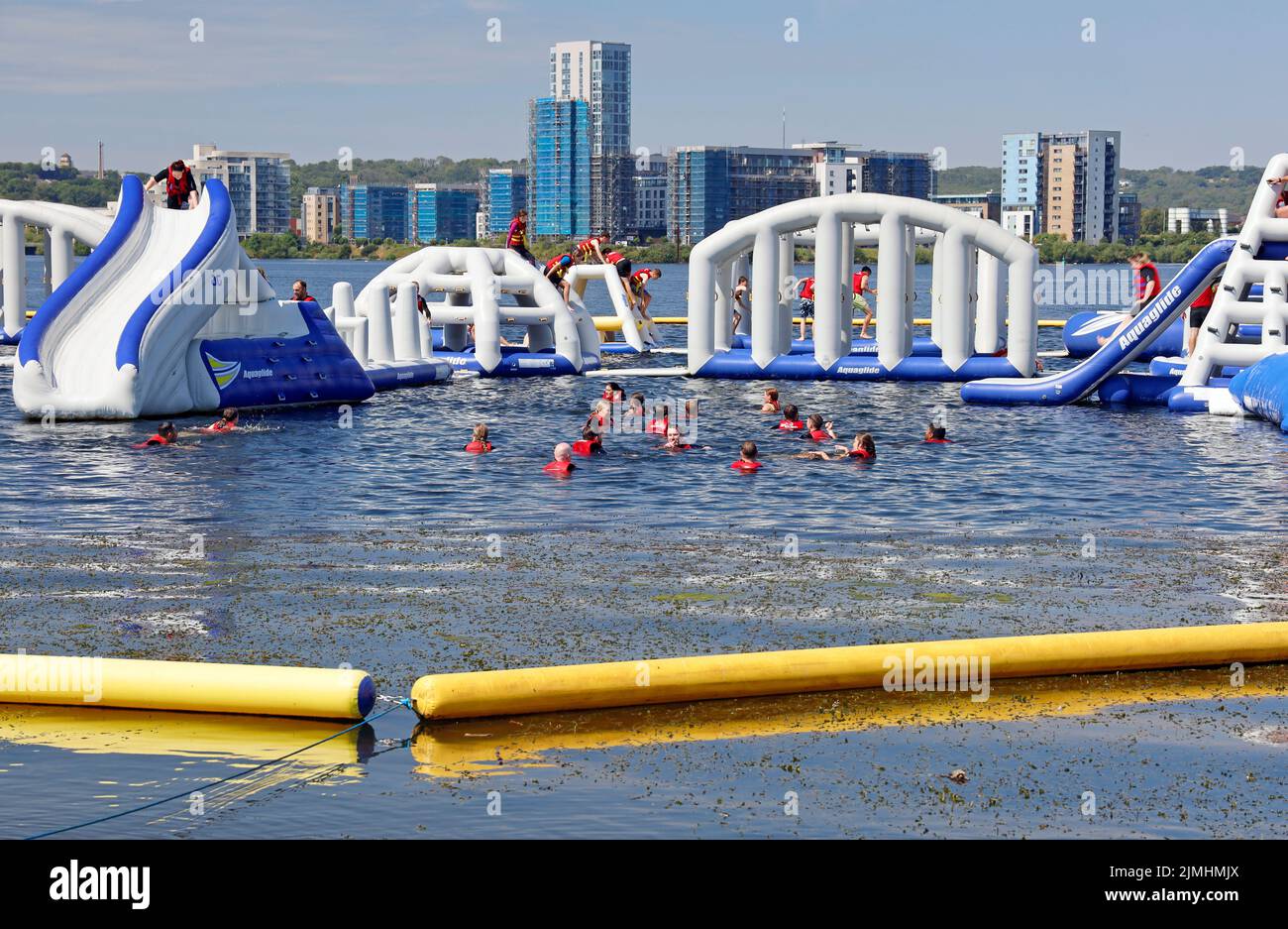 Cardiff Aqua Park inflatable obstacle course and fun water feature ...