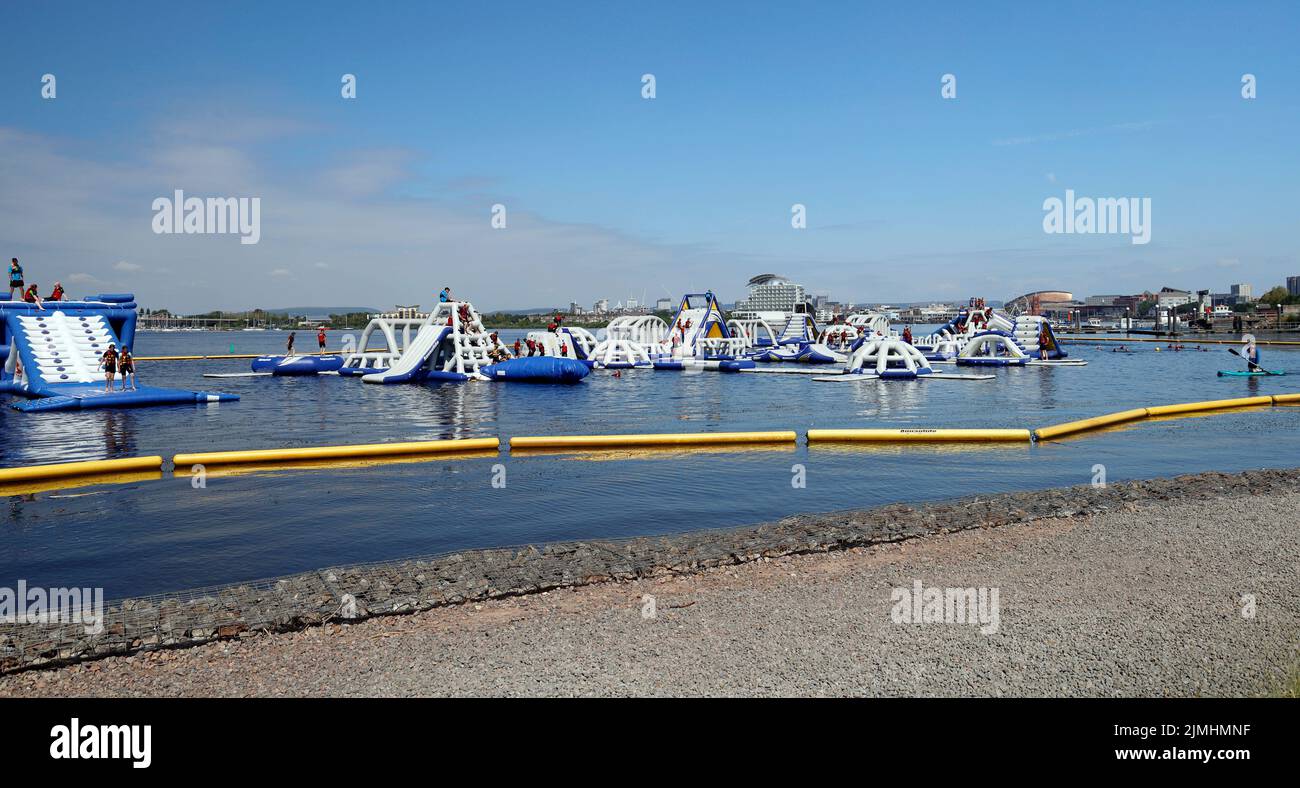 Cardiff Aqua Park inflatable obstacle course and fun water feature ...