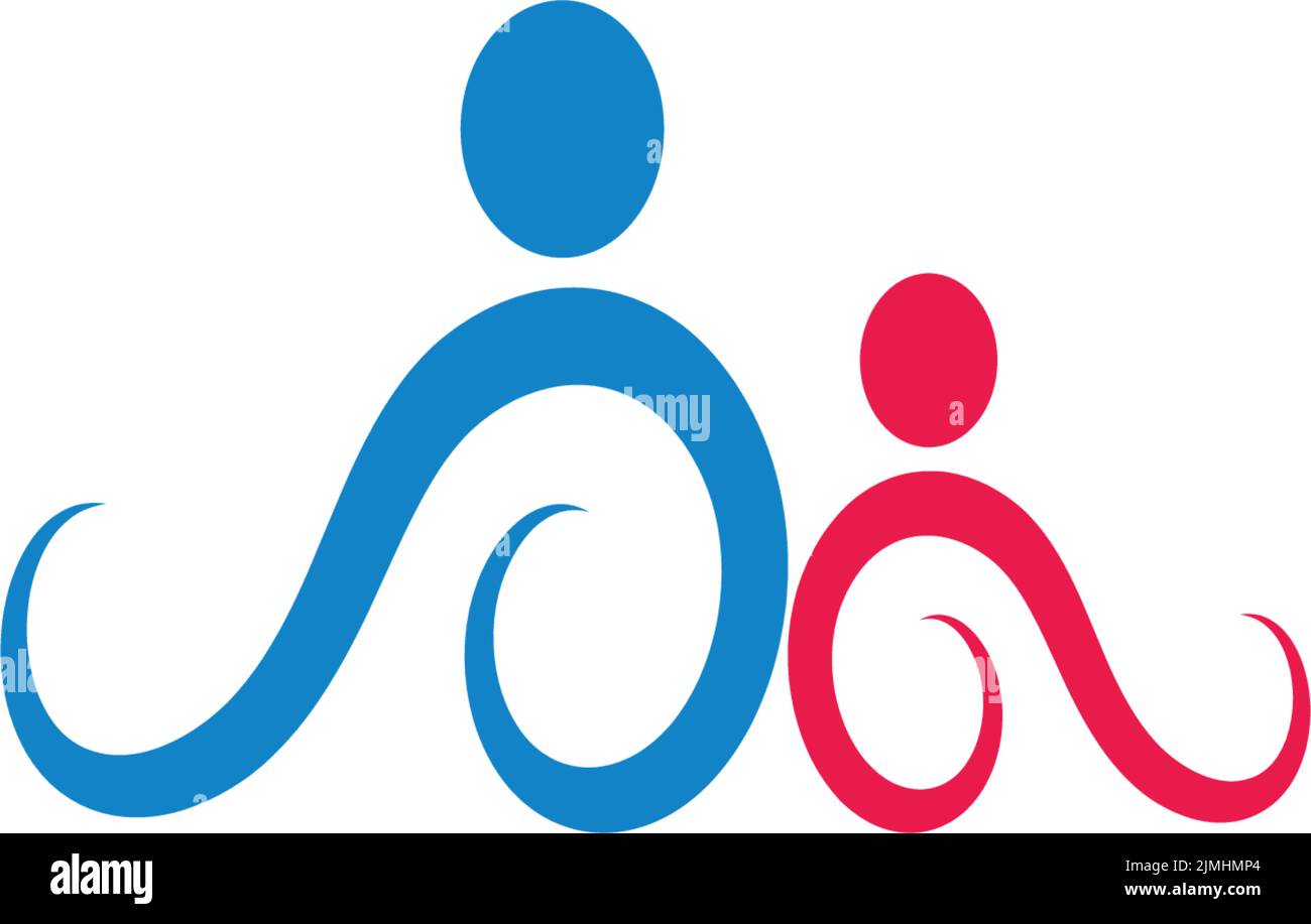 A vector design of Community, network, and social logo in pink, and ...