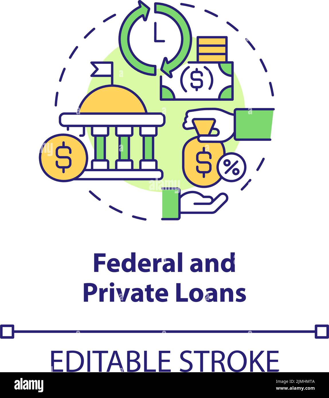 Saving money loan private Stock Vector Images - Alamy