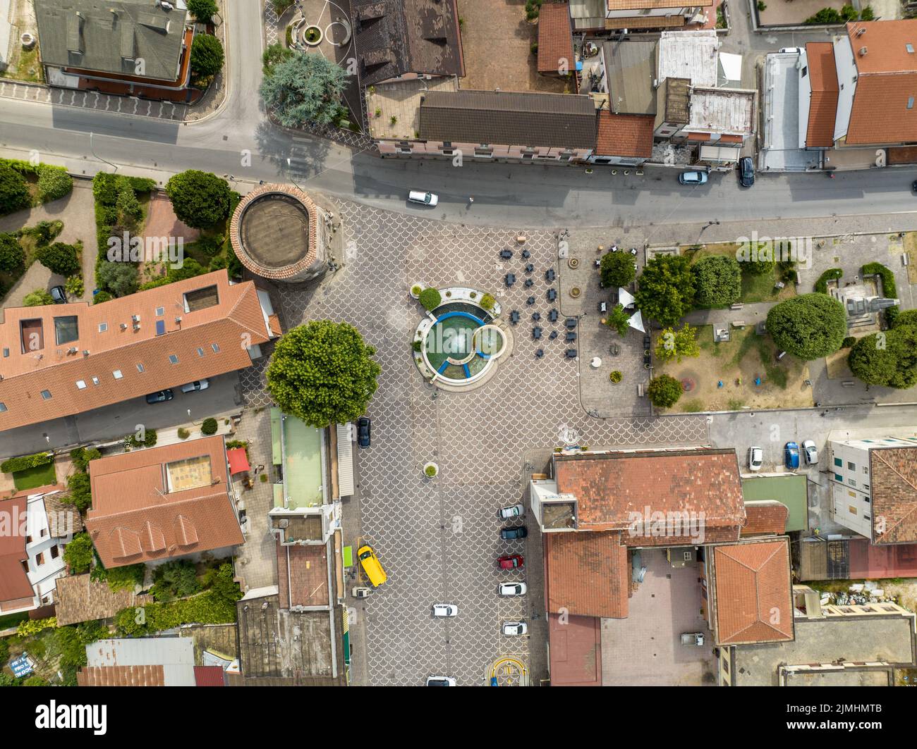 Aerial view small village located hi-res stock photography and images ...
