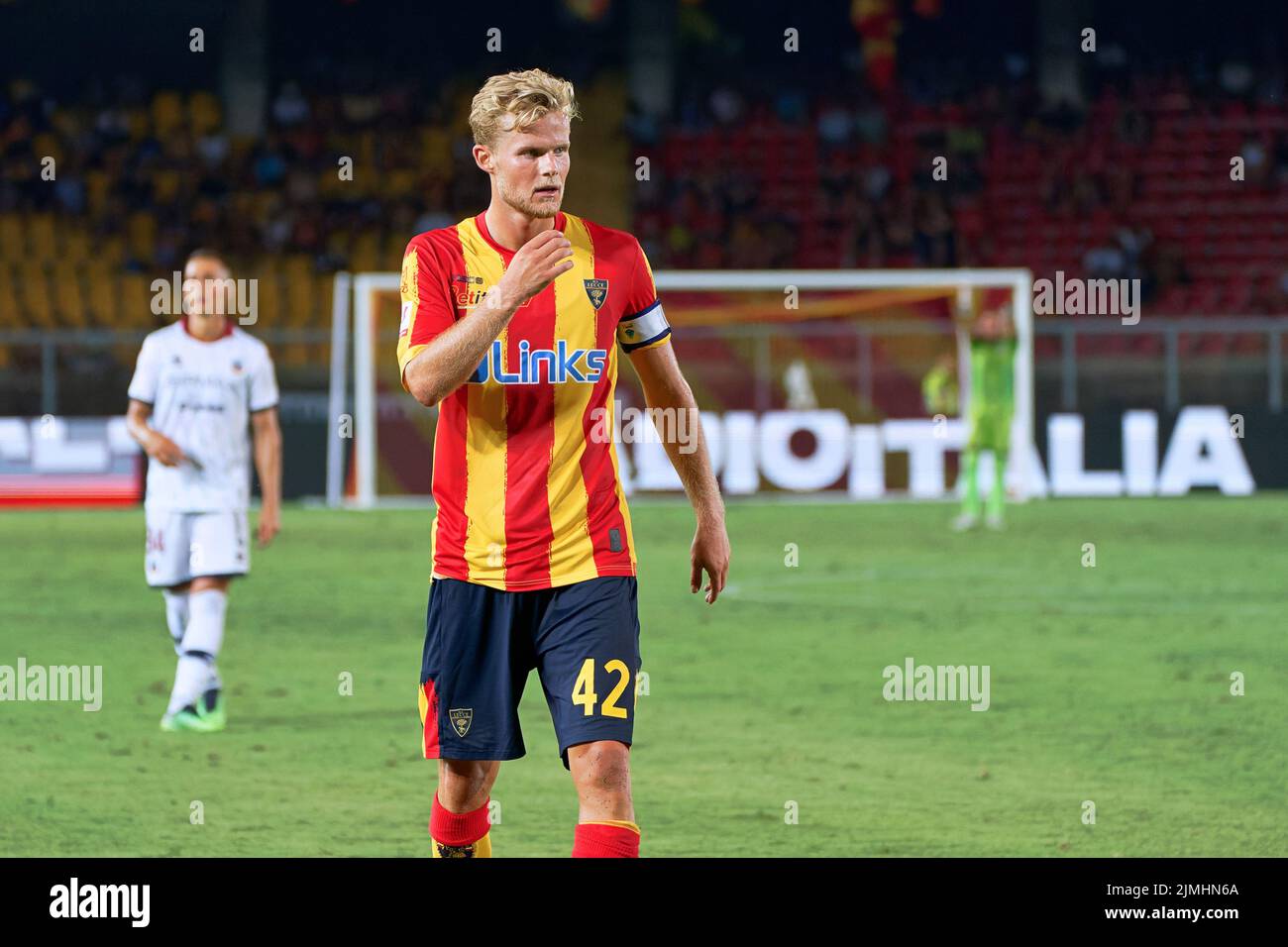 Via Del Mare stadium, Lecce, Italy, August 05, 2022, Morten Hjulmand ...
