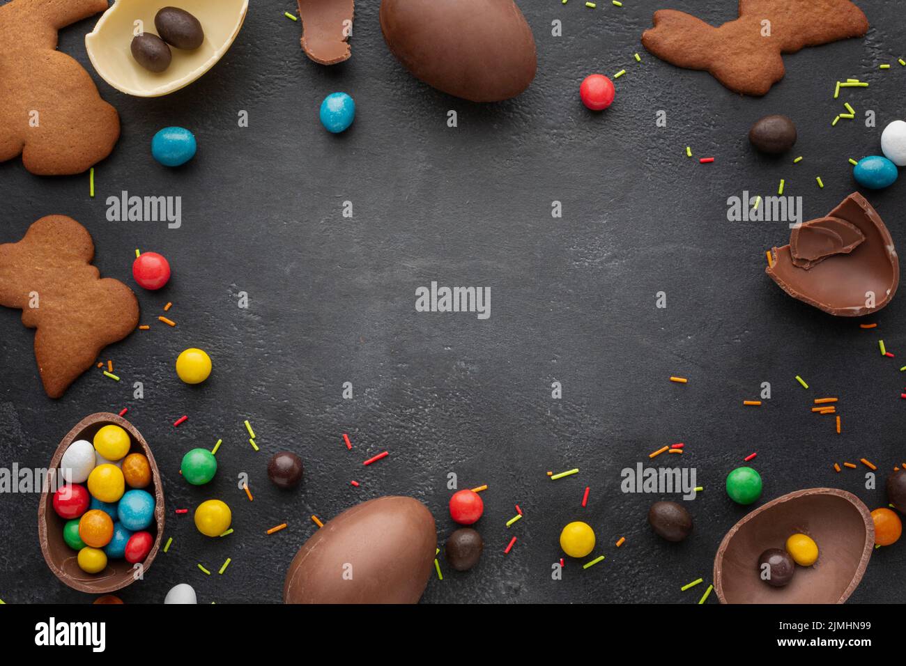 Top view colorful crumbs hi-res stock photography and images - Alamy