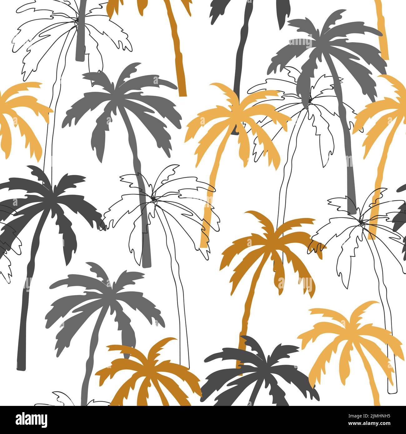 Seamless palm tree pattern. Vector tropical background Stock Vector ...