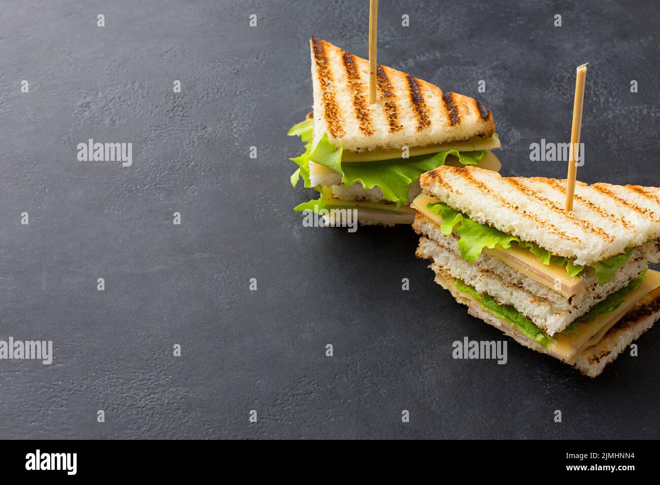 Club sandwiches with copy space Stock Photo - Alamy