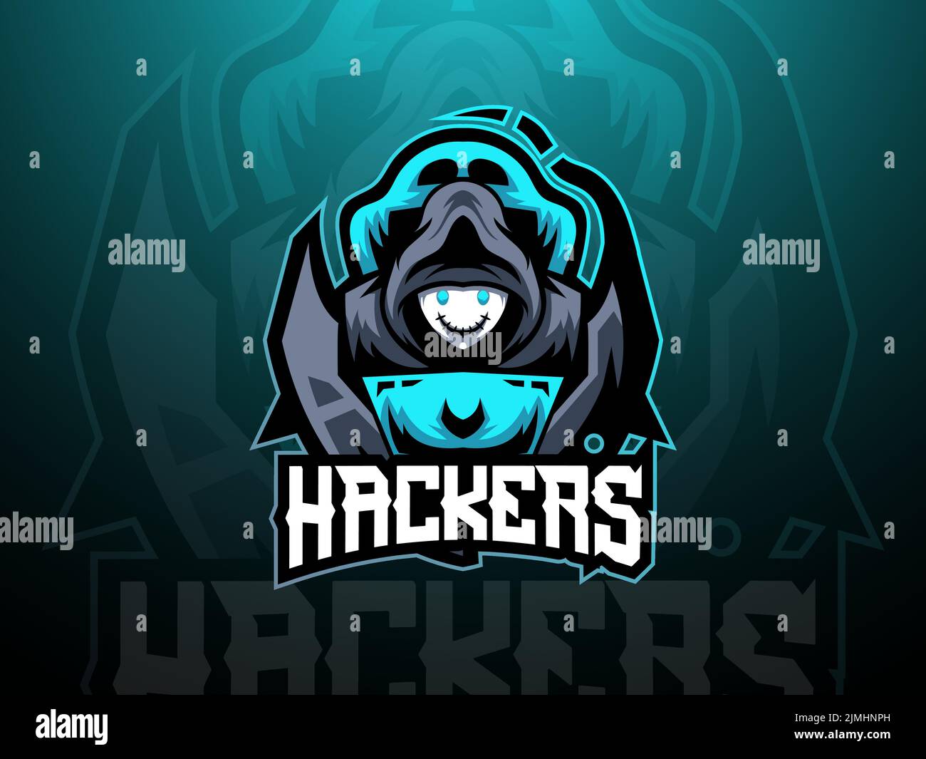A modern e-sports mascot for a team logo, a hacker badge Stock Vector ...