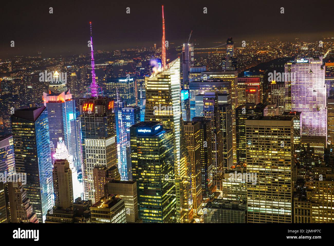 Rockefeller building at night hi-res stock photography and images - Alamy