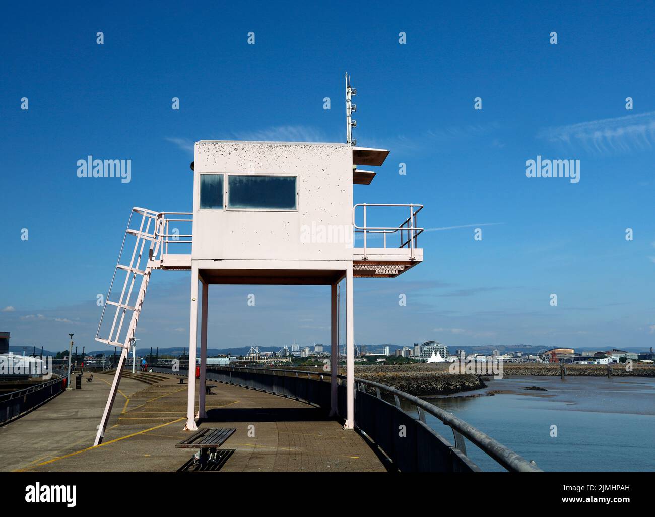 The Pink Hut. Originally lookout post for boat racing etc. Cardiff ...
