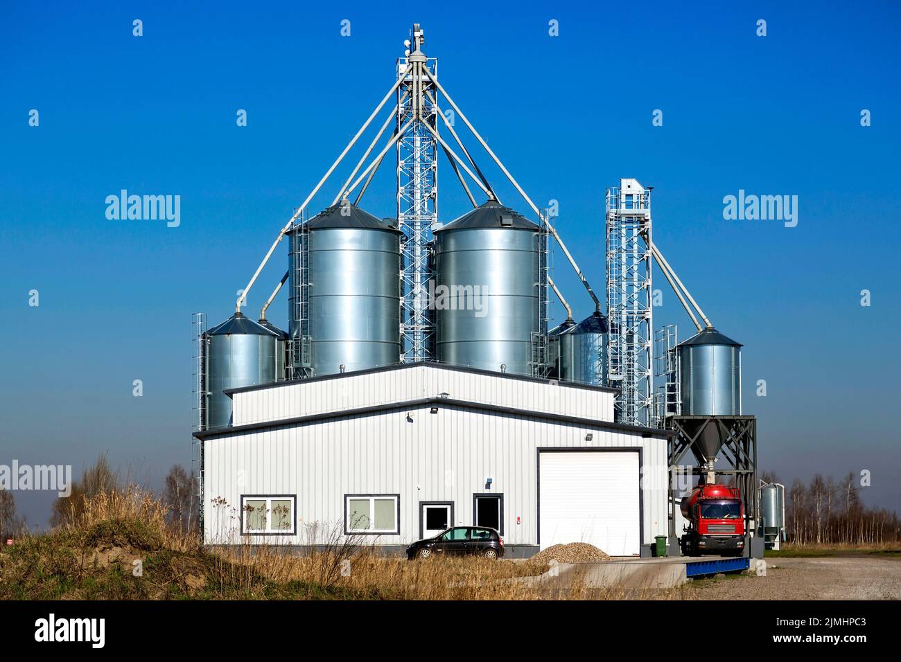 Corn grain silos in maize hi-res stock photography and images - Alamy